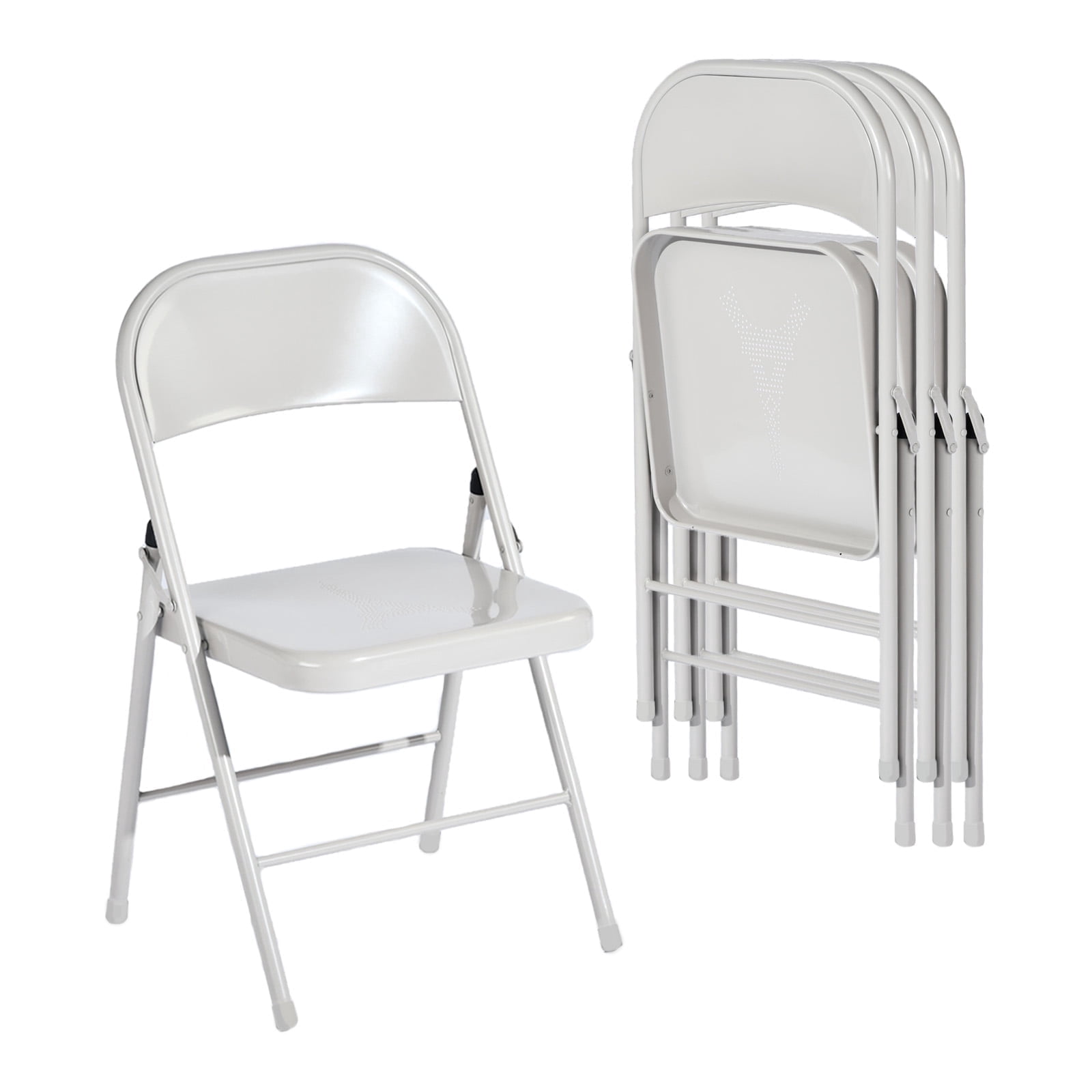 Homy Casa 4-Pack Metal Folding Chairs for Wedding Party Event Dining or ...