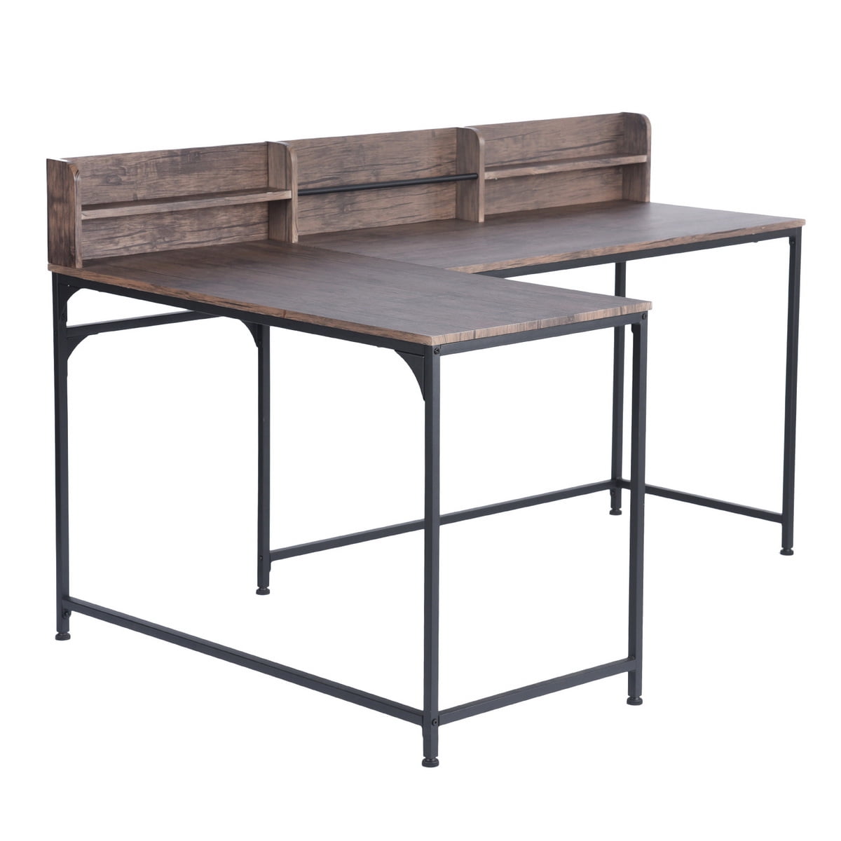 "Homy Casa Modern 65""x43"" L-Shaped Large Computer Desk with Storage ...