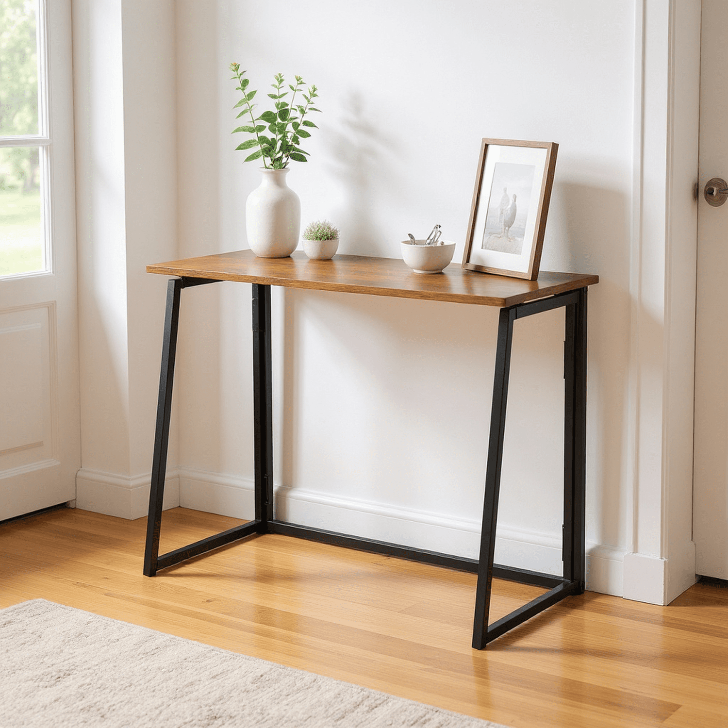 Homy Casa Narrow Console Table for Entryway, Small Space Hallway Table ...