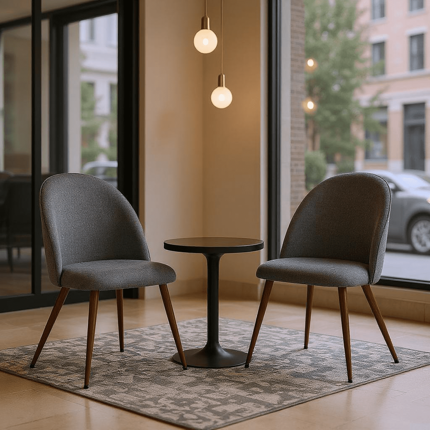 Homy Casa Reception Chair Set of 2, Upholstered Guest Chairs for Lounge ...