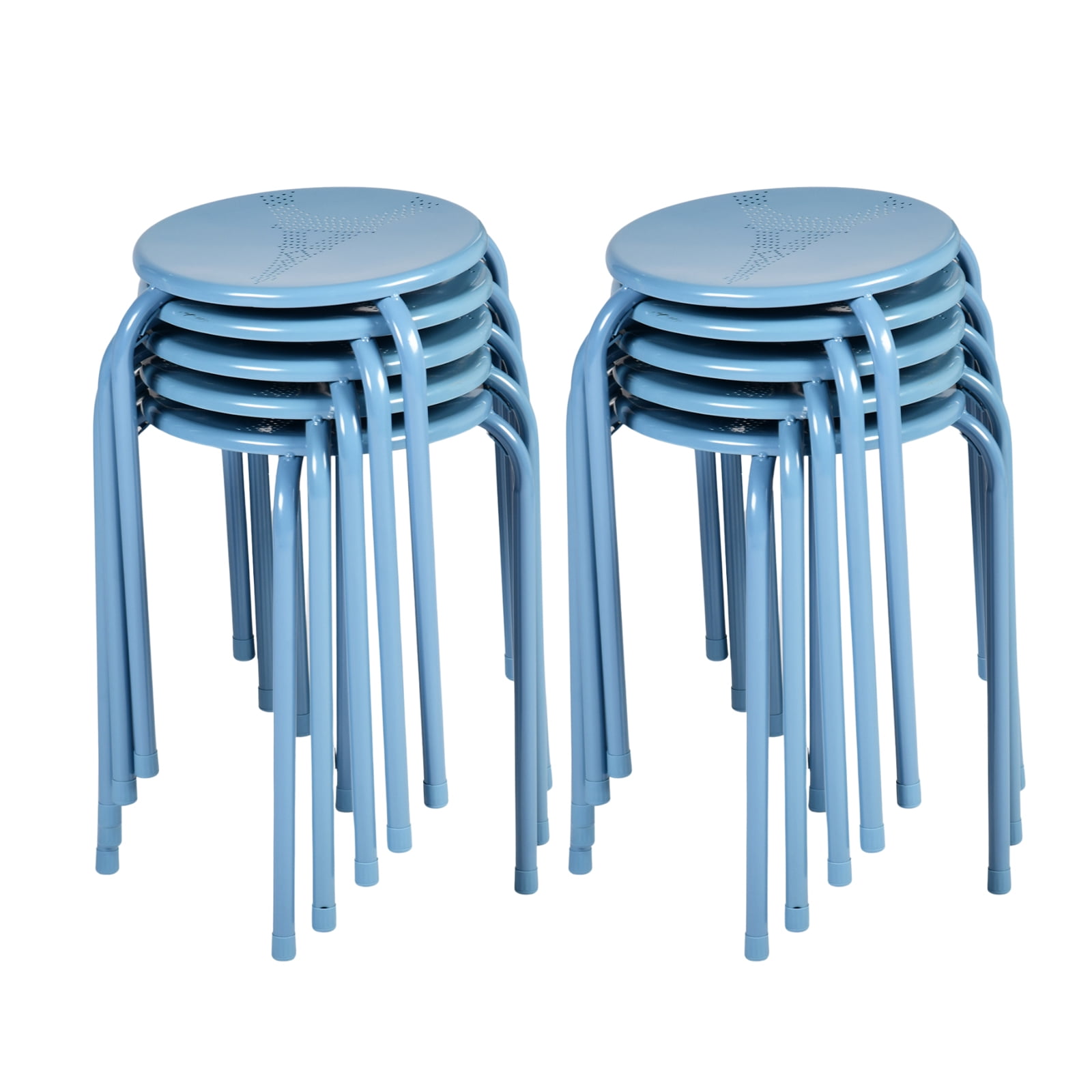 Homy Casa Stacking Nesting Stools Portable Metal Classroom Stools Pack ...