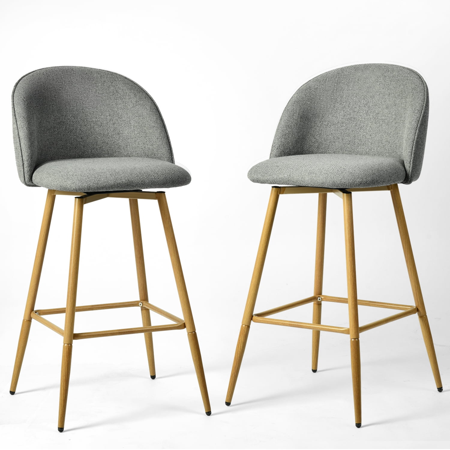 Homy Casa 26" Swivel Counter Height Bar Stools, Set of 2, Kitchen ...