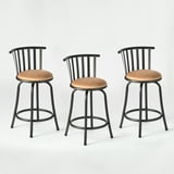 Homy Casa 3 Pack Bar Stools Swivel Adjustable 24/29 In Kitchen Island ...