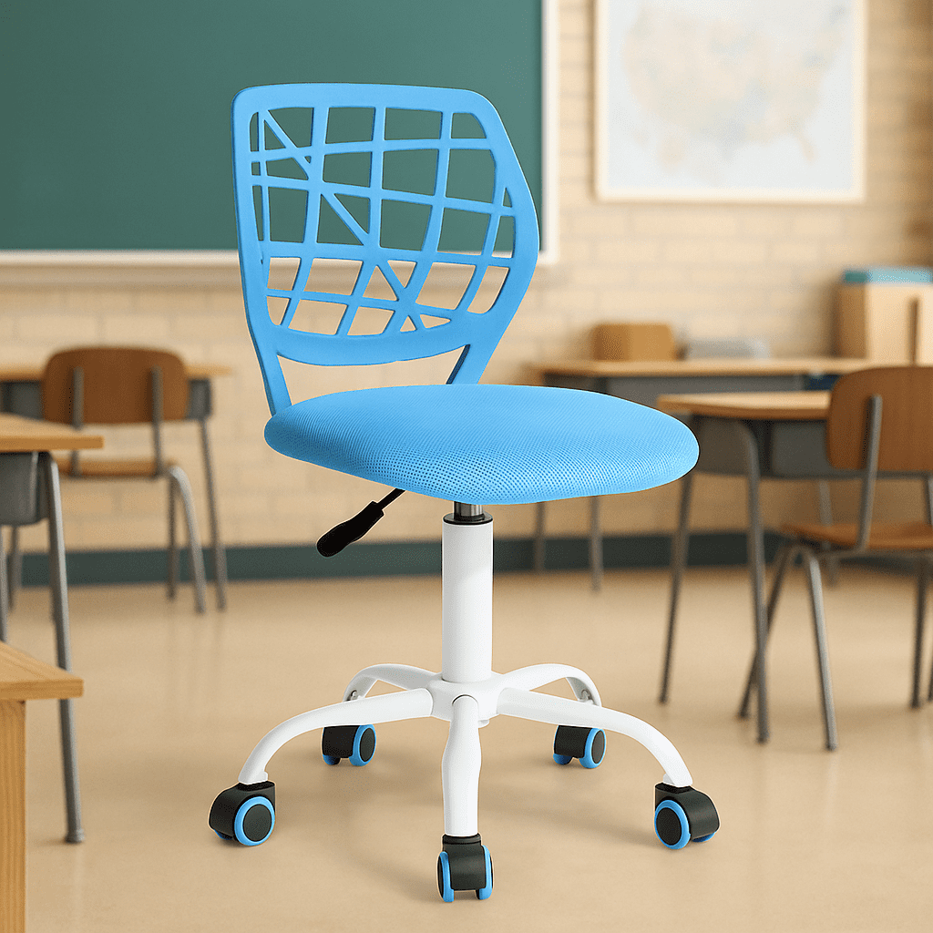 Homy Casa Teen Desk Chair, Adjustable Swivel Study Chair with Wheels ...