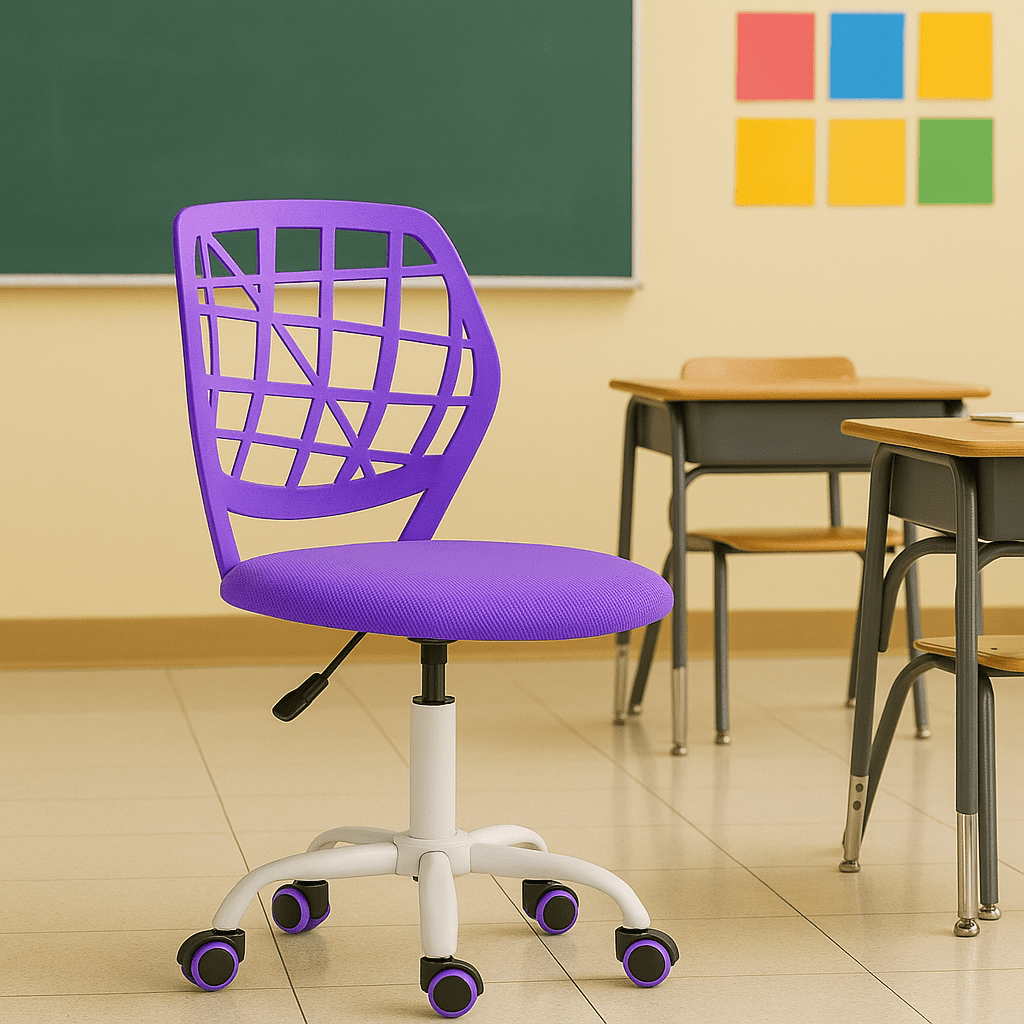 Homy Casa Teen Desk Chair, Adjustable Swivel Study Chair with Wheels ...