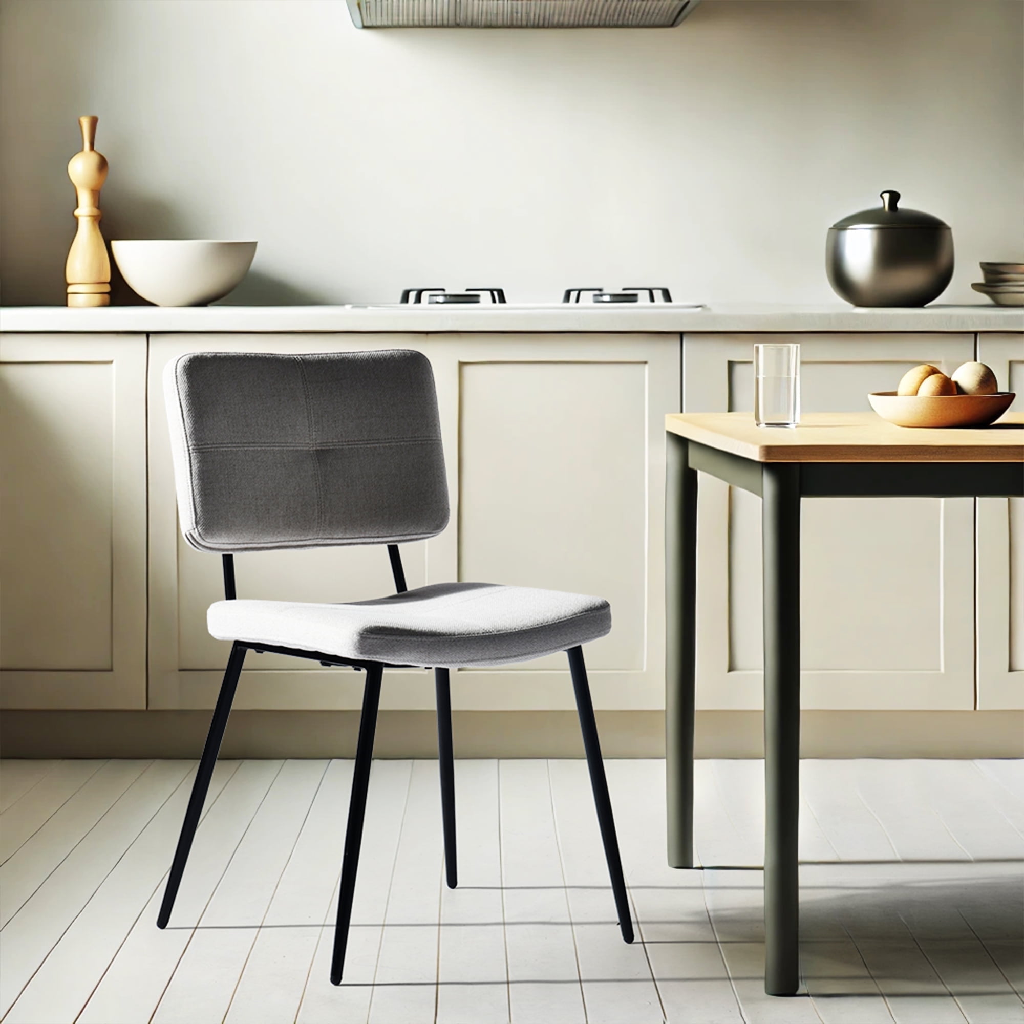 Homy Casa Upholstered Stools Set of 4 for Kitchen Dining Area Patio ...