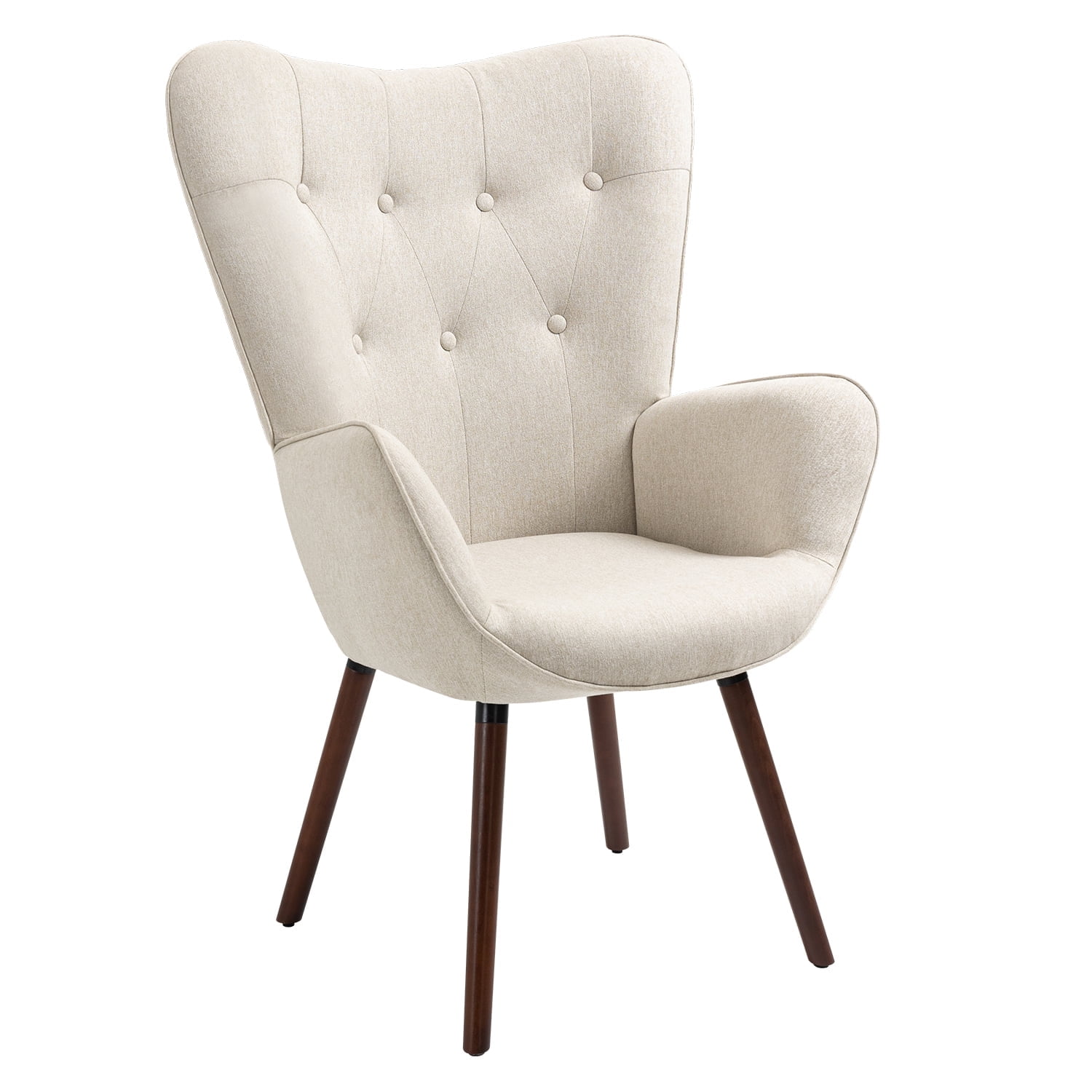 Homy Casa Accent Chair, Modern Armchair Vanity Chair with Metal Legs ...