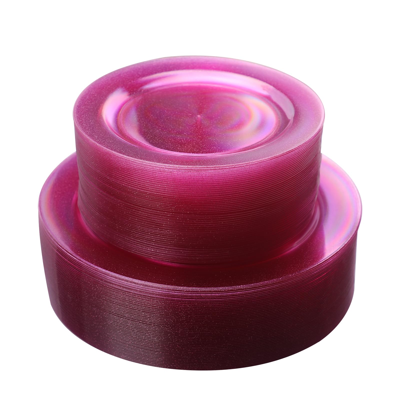 Homy Feel 100PCS Pink RRF12 Glitter Plastic Plates Includes:50 Dessert ...