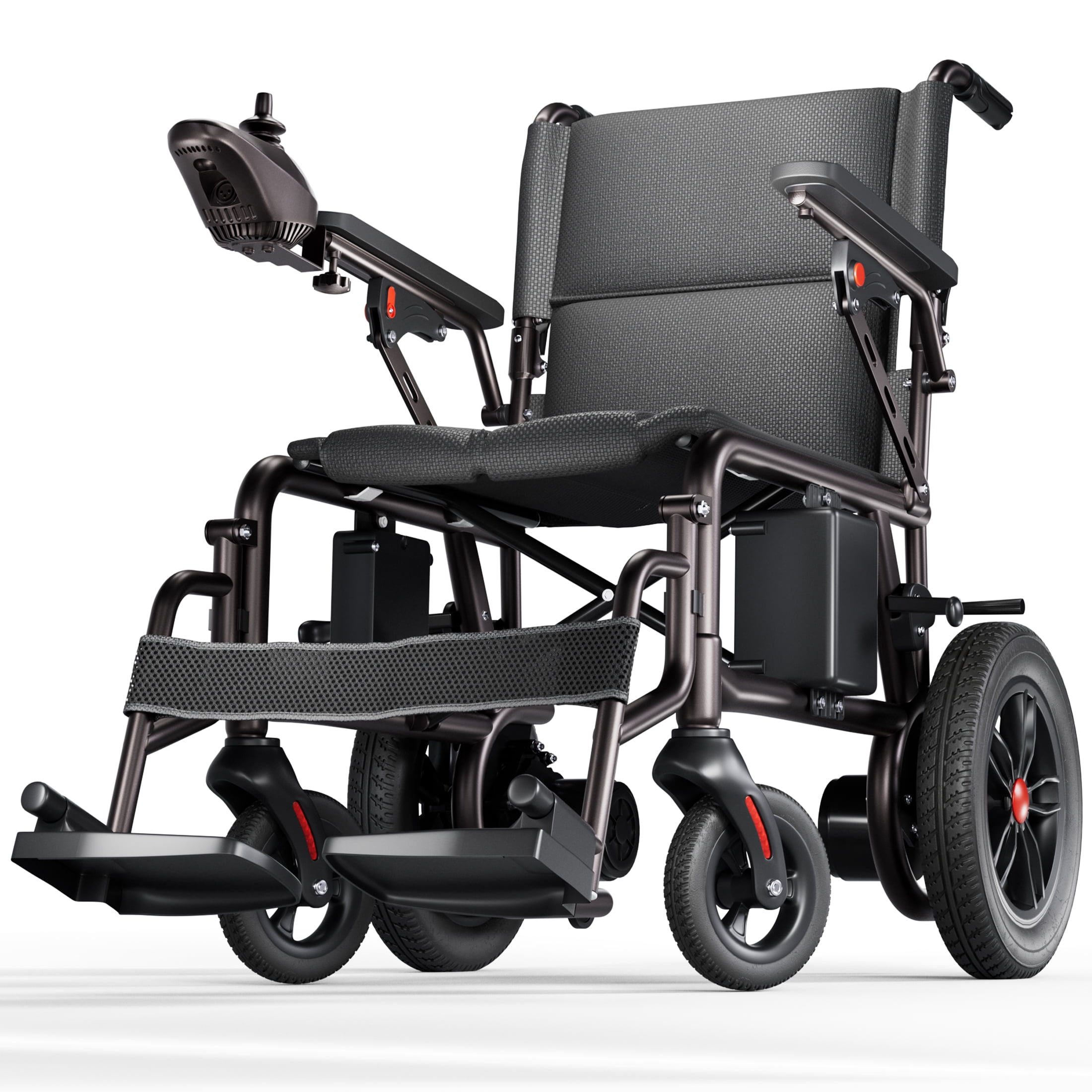 HomyKing Lightweight Electric Wheelchair for Adults - Foldable Travel ...