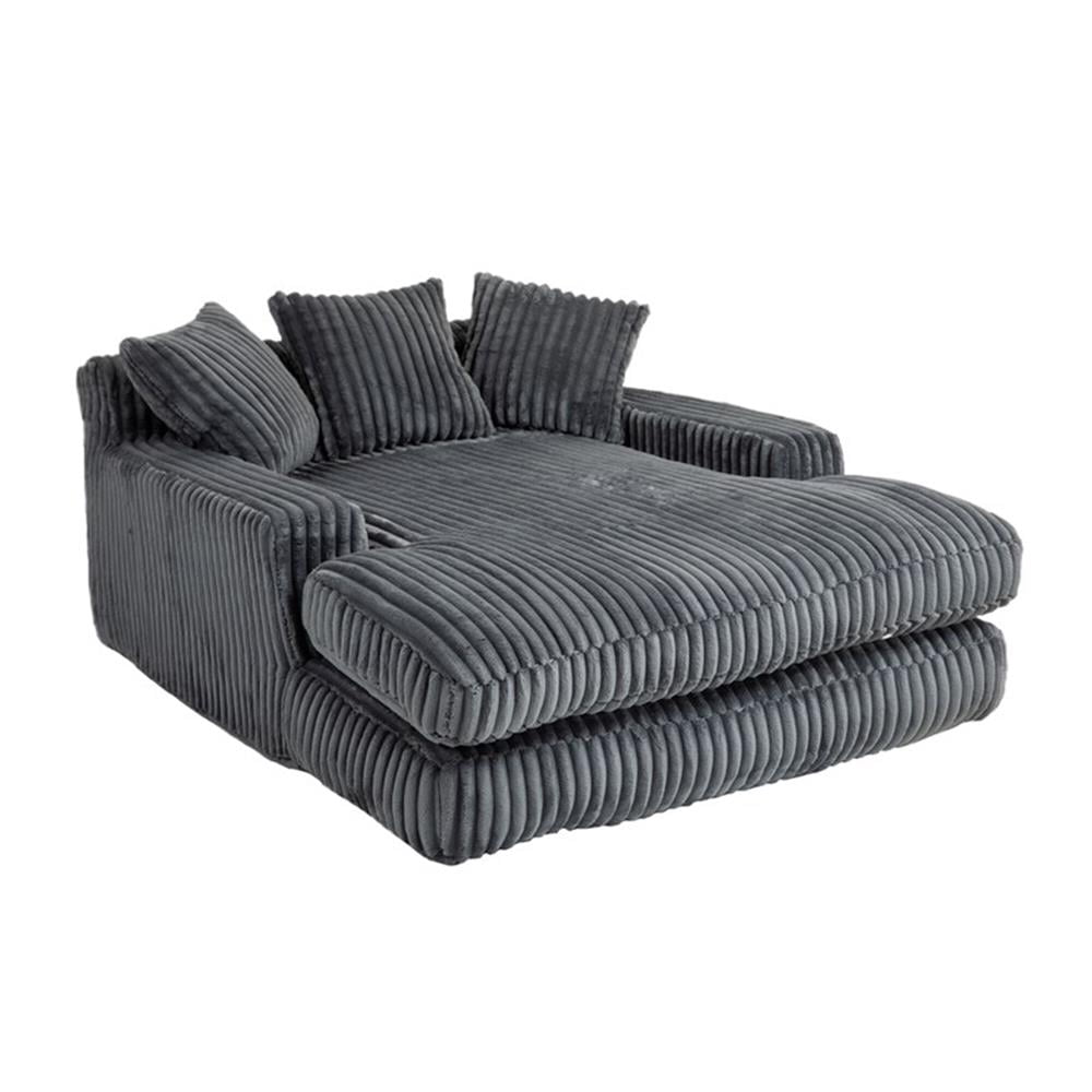 Homycasa Convertible lazy Sofa Bed with Adjustable Backrest Dark Gray ...