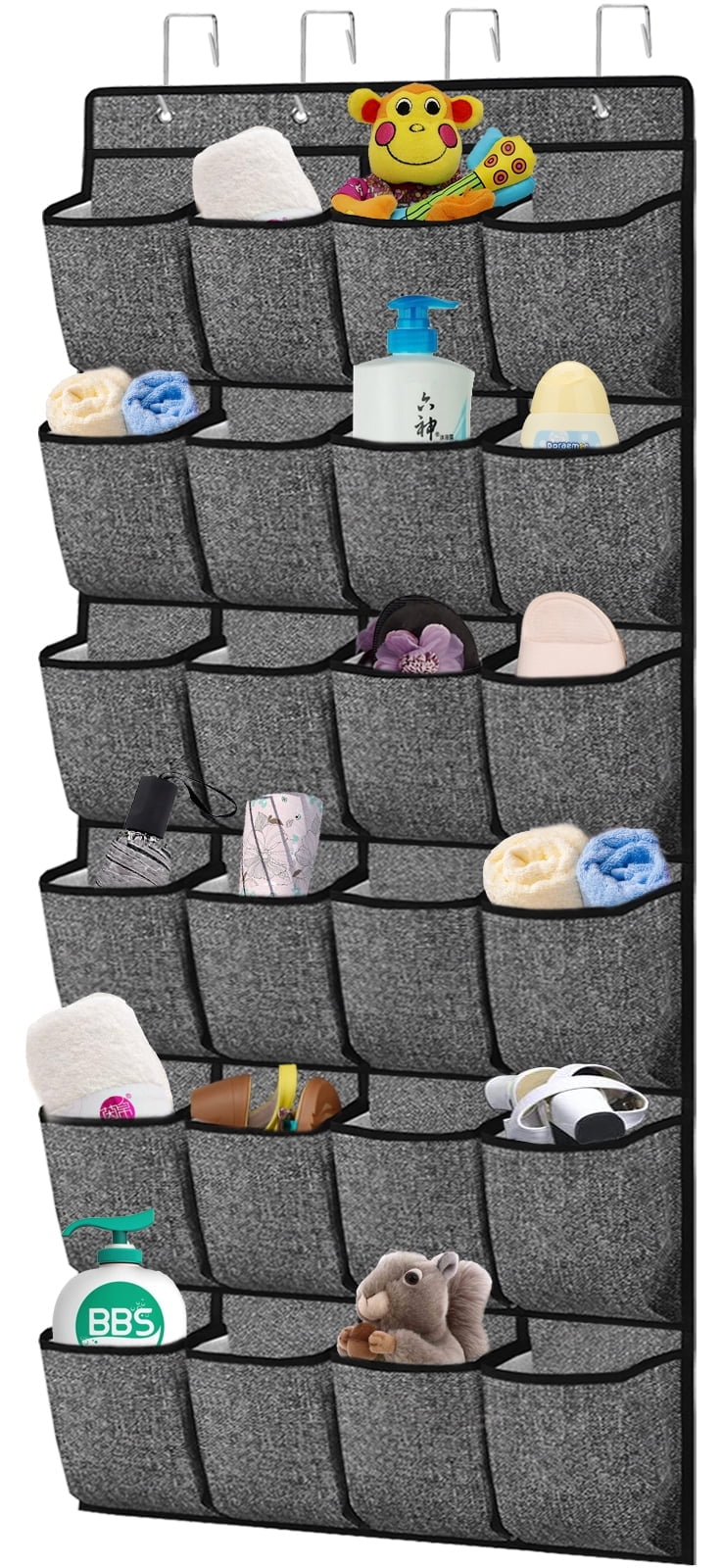 Homyfort 24 Pockets Door Hanging Shoe Organizer with Hooks, Shoe Rack ...