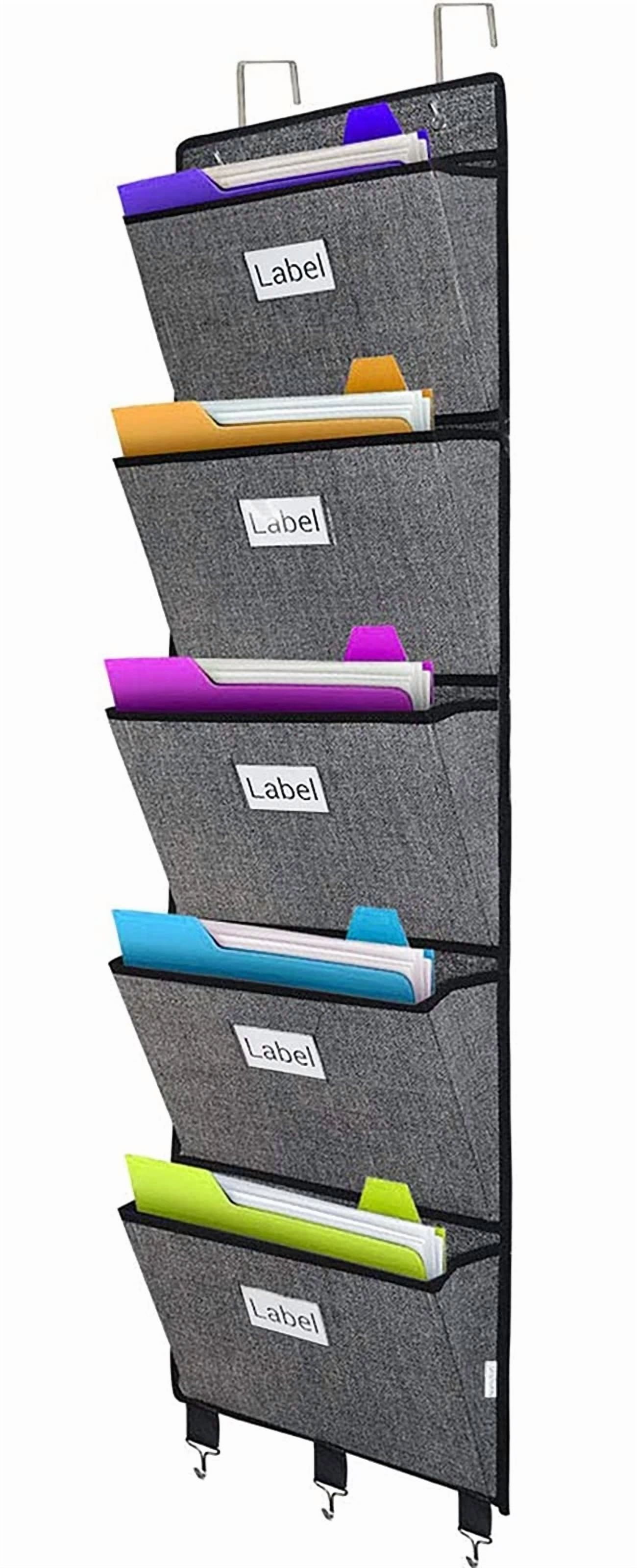 Homyfort Over The Door File Organizer Hanging File Folders, Wall ...