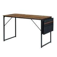 IRIS USA Modern Computer Office Desk Table with Matte Black Steel Frame ...