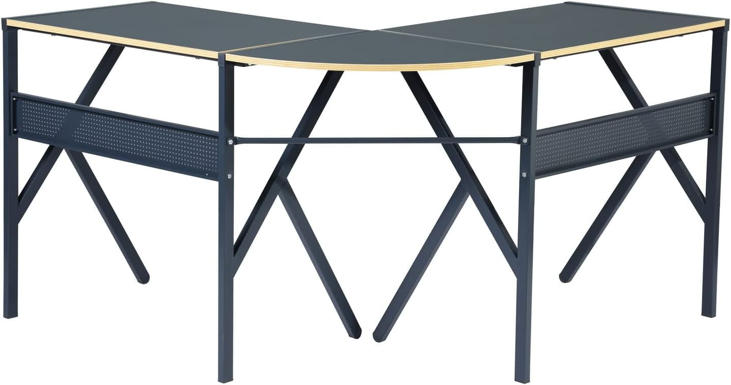 Homylin 49.2“ L-Shape Computer Desk, Home Office Writing Corner Game ...