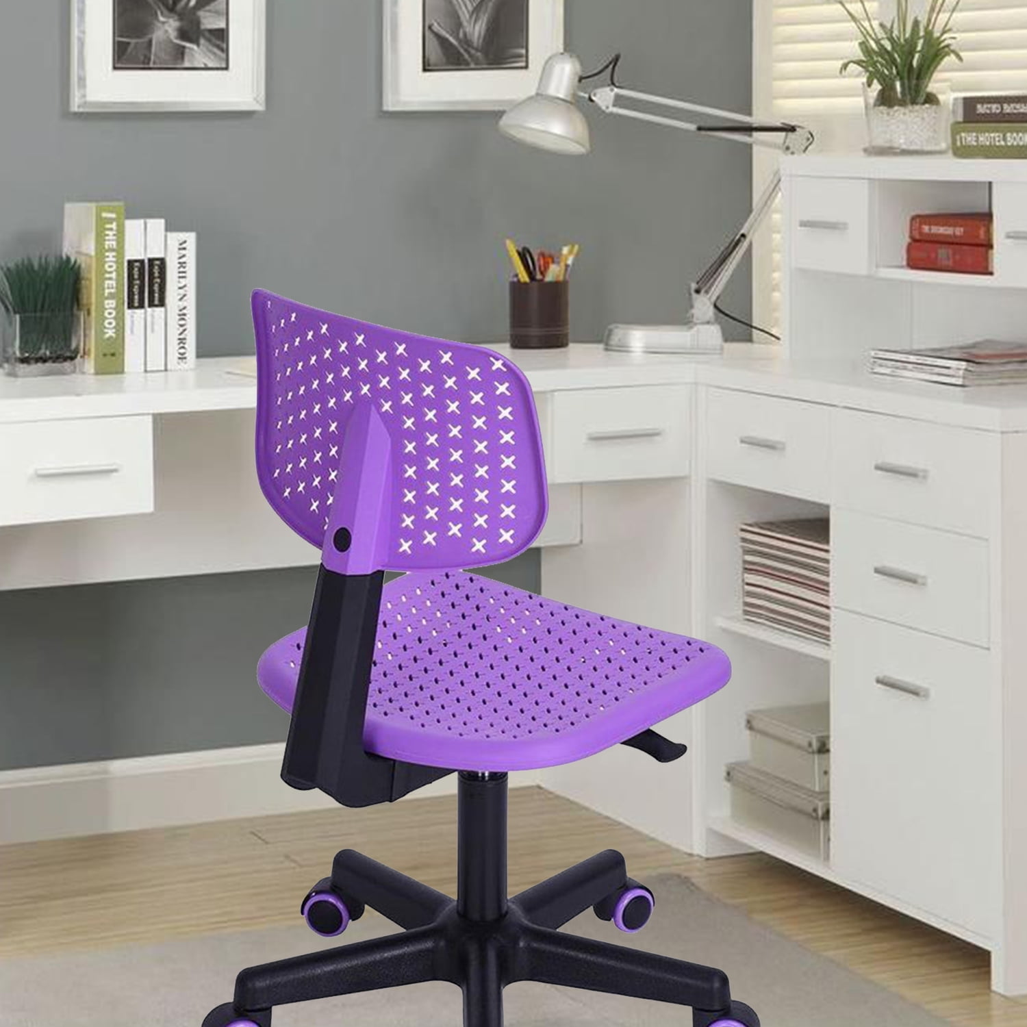 Homylin Ergonomic Kids Study Chair, Adjustable Height, Swivel Wheels ...