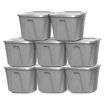 HOMZ Durabilt Large Plastic Container, 27 Gallon Heavy-Duty Storage ...
