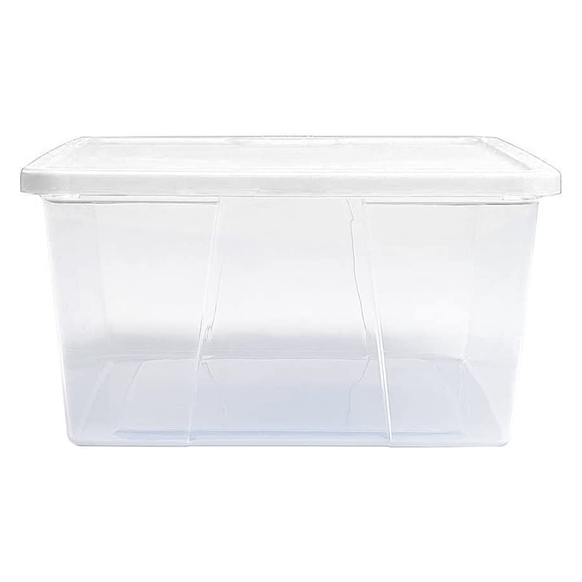 Homz 12 Quart Small Set Snaplock Clear Plastic Storage Container Bin