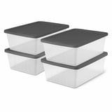 Free Shipping! Homz 12 Qt Stackable Plastic Storage Containers w ...