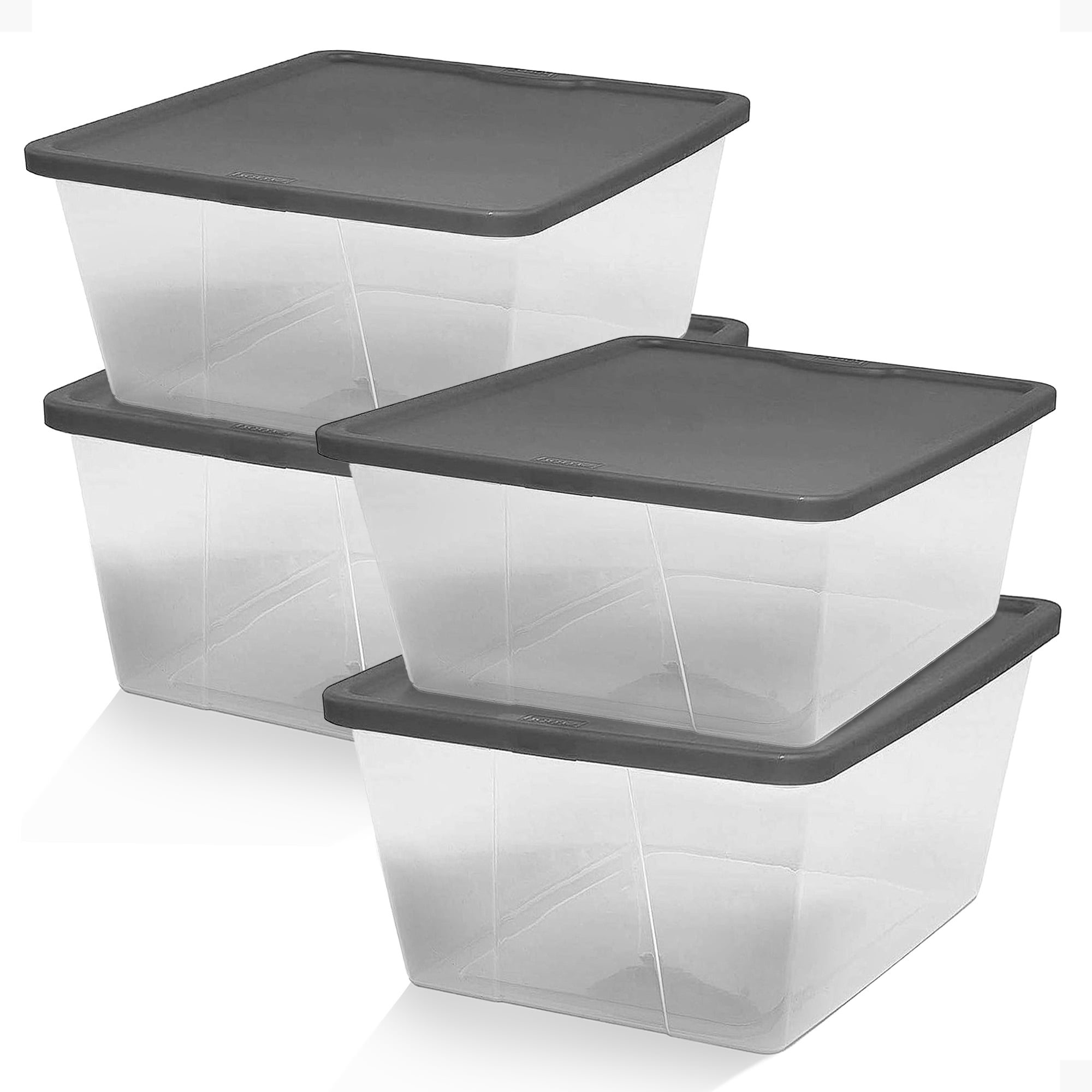 Free Shipping! Homz 12 Qt Stackable Plastic Storage Containers w ...