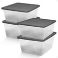 Free Shipping! Homz 12 Qt Stackable Plastic Storage Containers w ...
