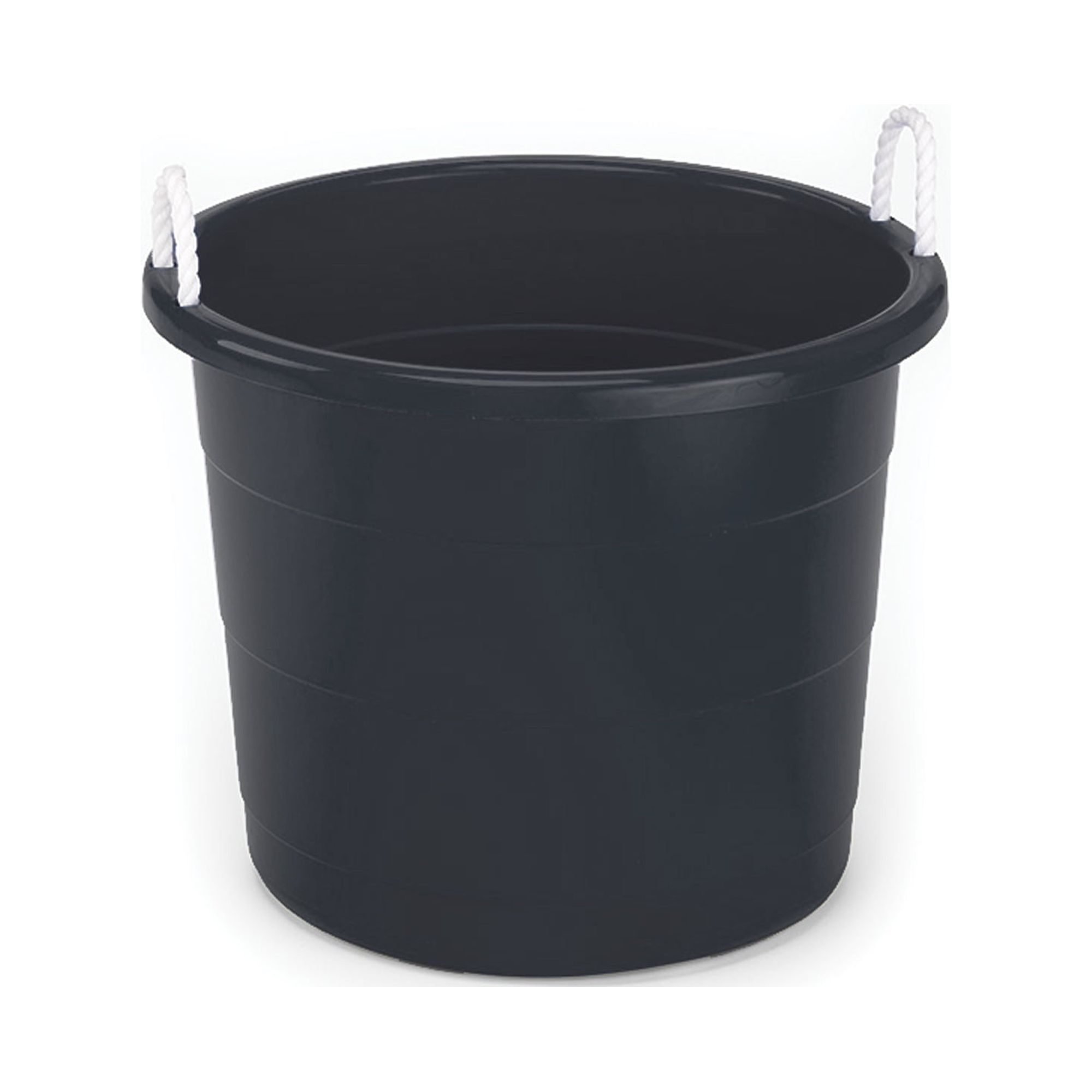 Mainstays 17-Gallon Plastic Utility Tub with Rope Handles, Black, Set ...