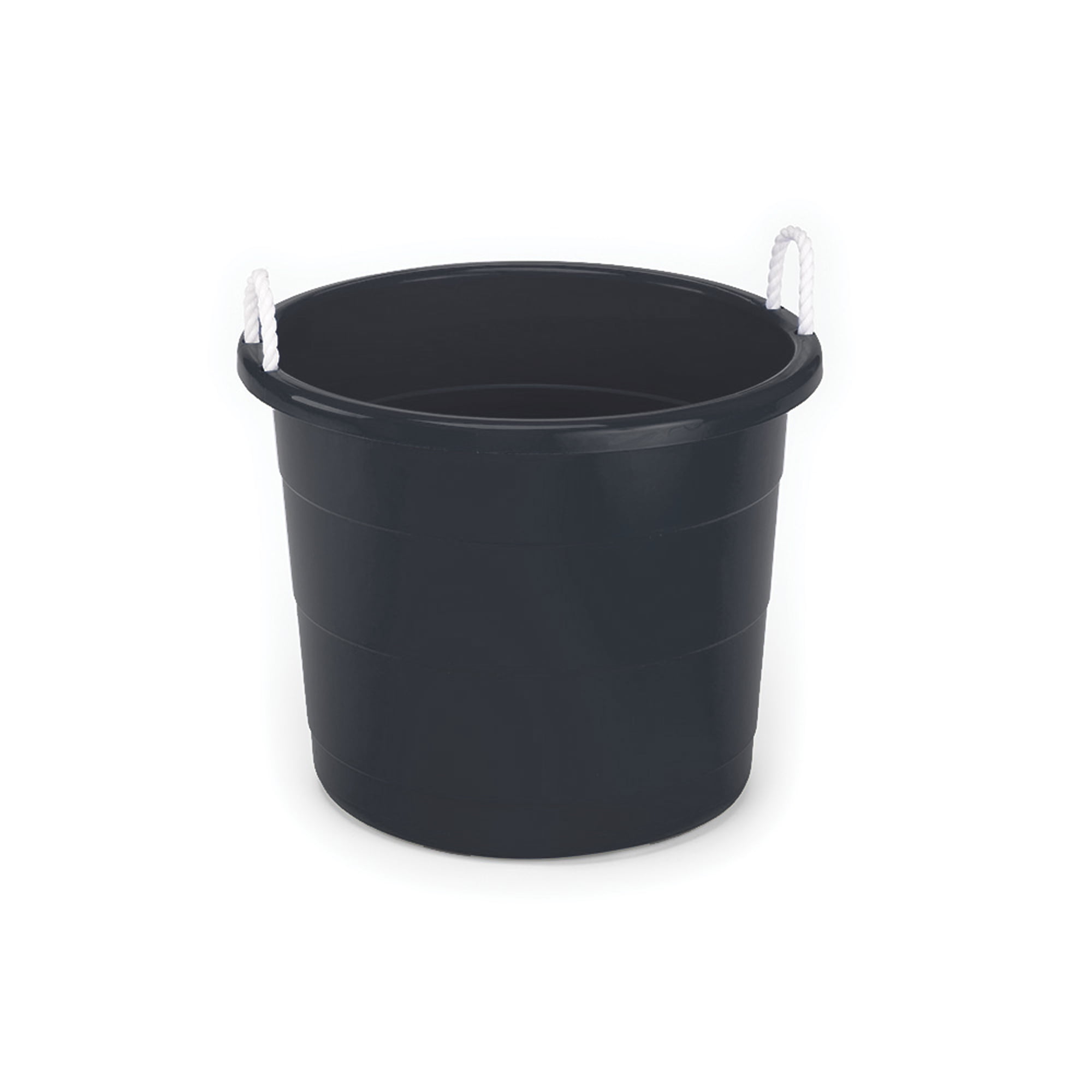 Homz 17 Gallon Rope-Handled Storage Tub, Black, Set of 2 - Walmart.com