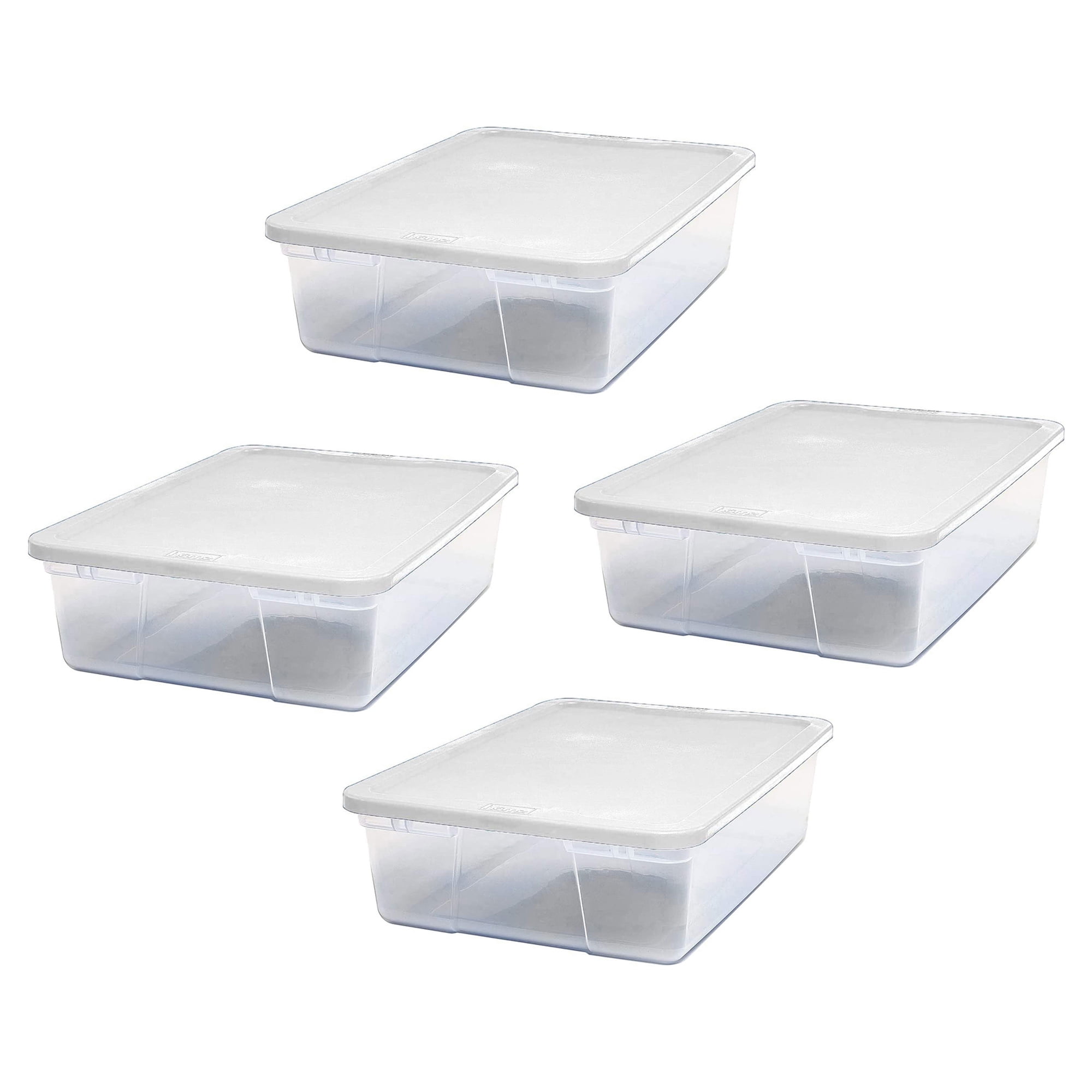 Homz 28 Qt Snaplock Clear Plastic Storage Container W Secure Lid 4