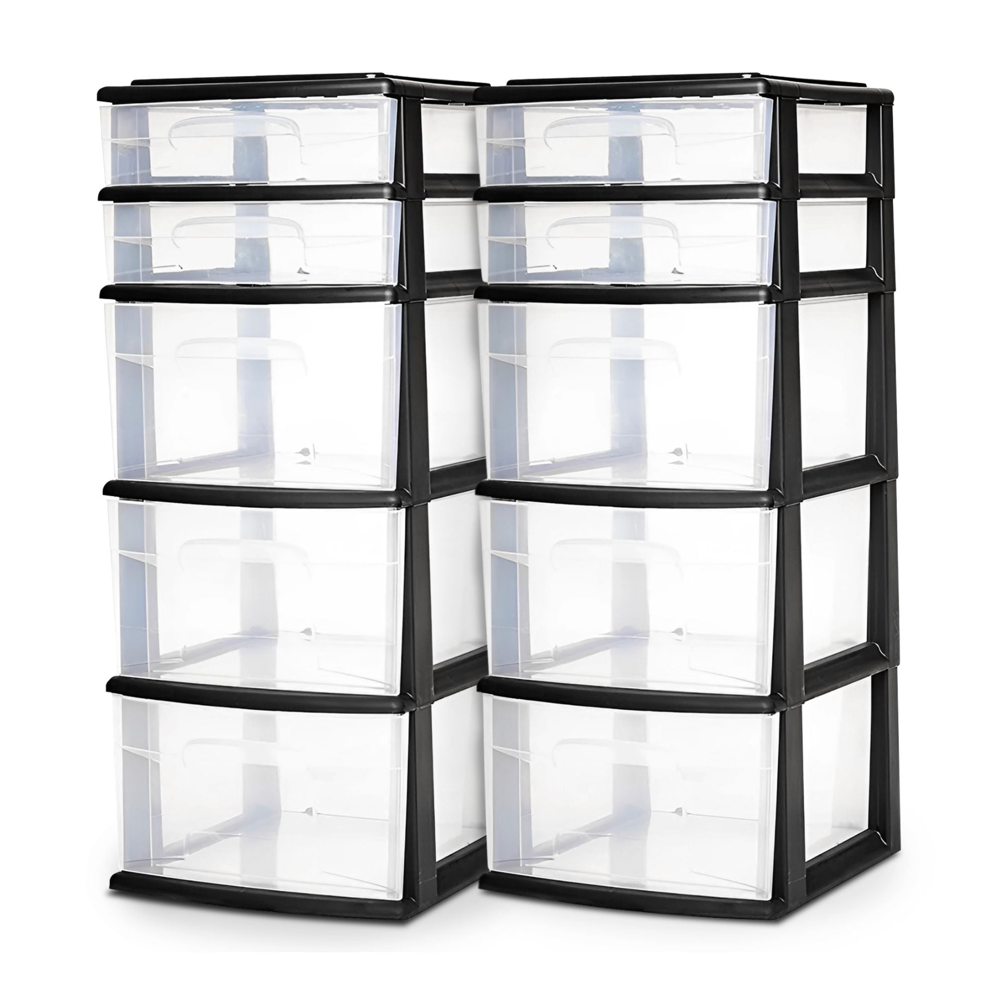 Homz 5 Drawer Medium Tower without Casters, set of 2 - Walmart.com
