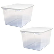 Sterilite 56 Qt Clear Plastic Storage Containers with Latching Lid for ...
