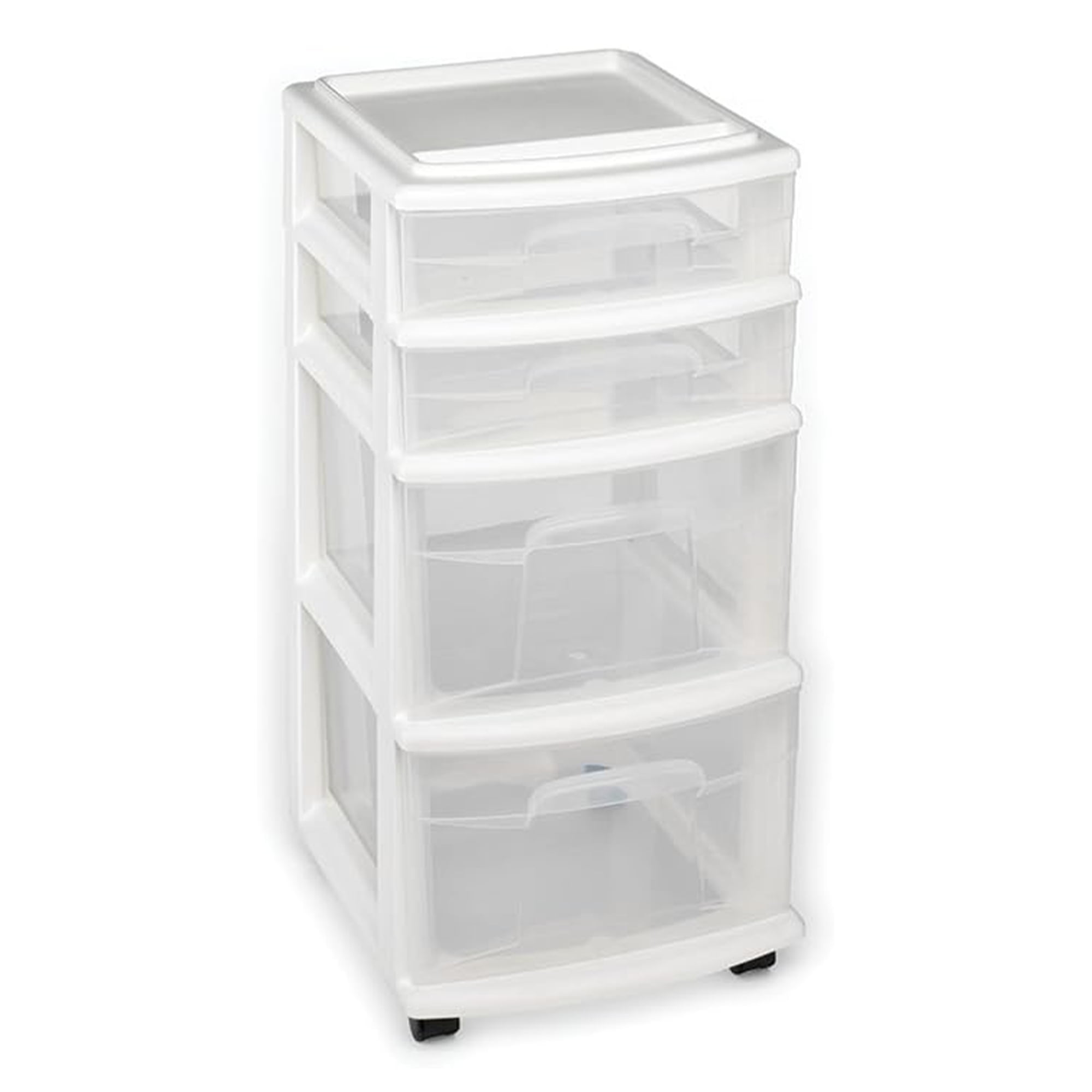 Homz Plastic Office Storage Container Tower, White - Walmart.com
