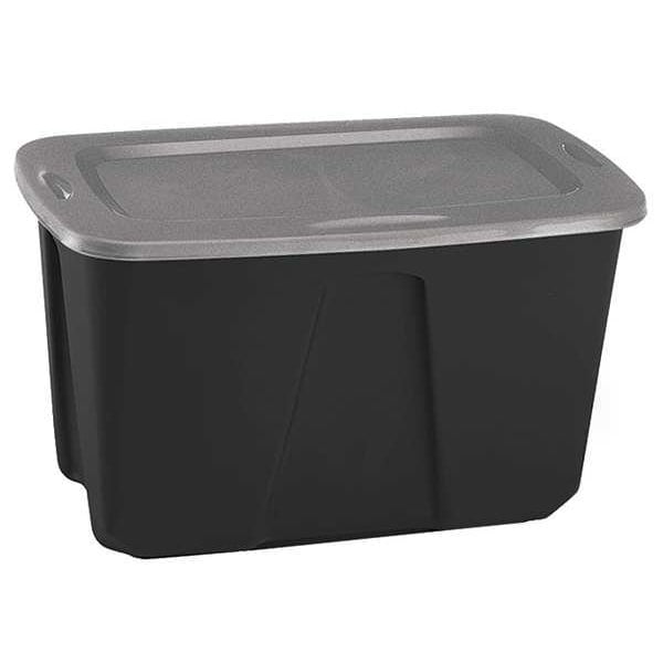 Homz Storage Tote,Black/Gray,Polypropylene 6630GRBKTS.06 - Walmart.com