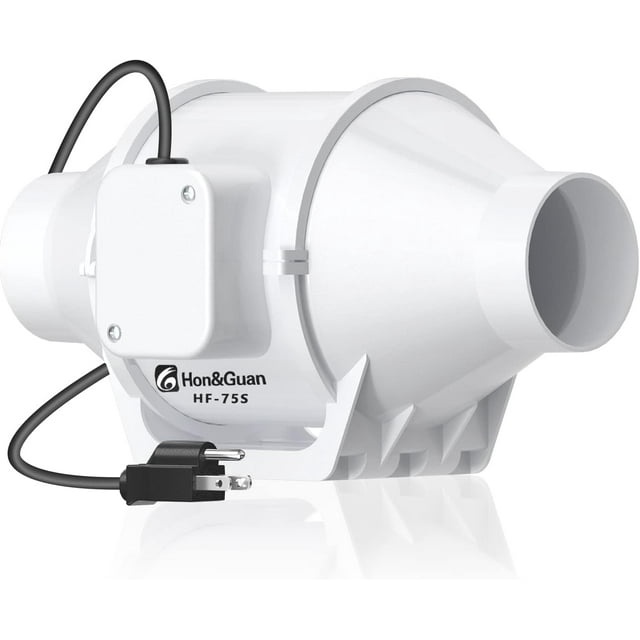 Hon&Guan 3 Inch Duct Fan, High Efficiency Inline Fan Mixed Flow ...