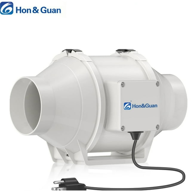 Hon&Guan 4" Inch Inline Duct Fan Ventilation Quiet HVAC Exhaust Blower - Walmart.com
