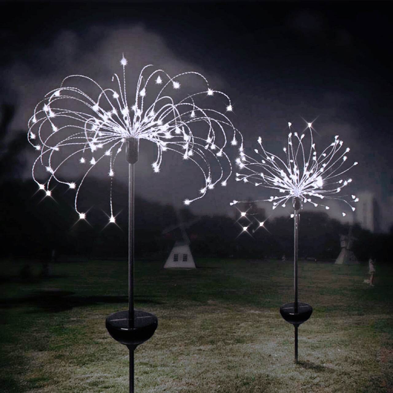 Honche Solar Fireworks Lights Outdoor Waterproof LED Garden Ground ...