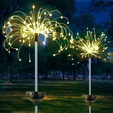 Honche Solar Fireworks Lights Outdoor Waterproof LED Garden Stake ...