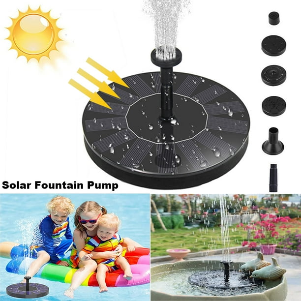 Honche Solar Floating Fountain 1.4W Pool Ponds Birdbath Water Fountain ...