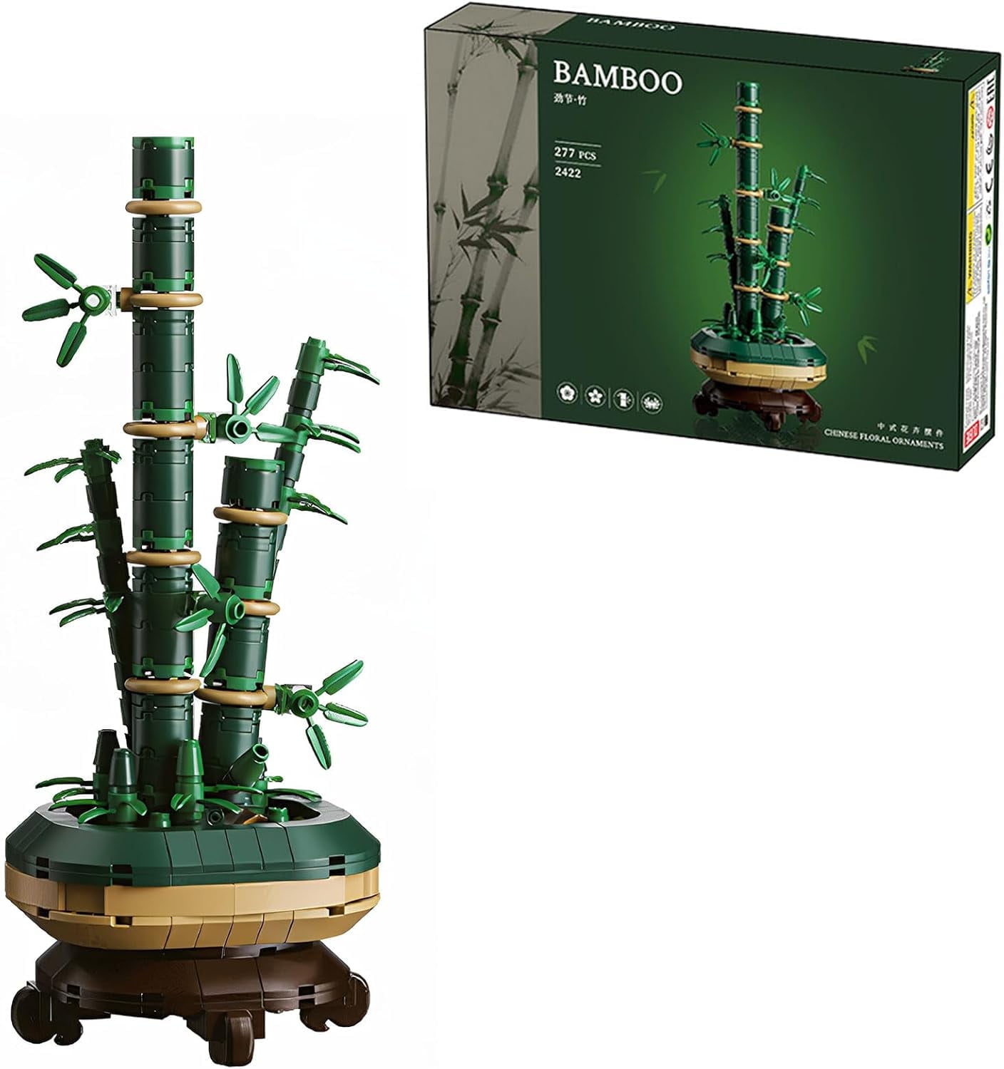 Honchoes Bamboo Building Set Compatible with Lego Botanical Home Decor ...