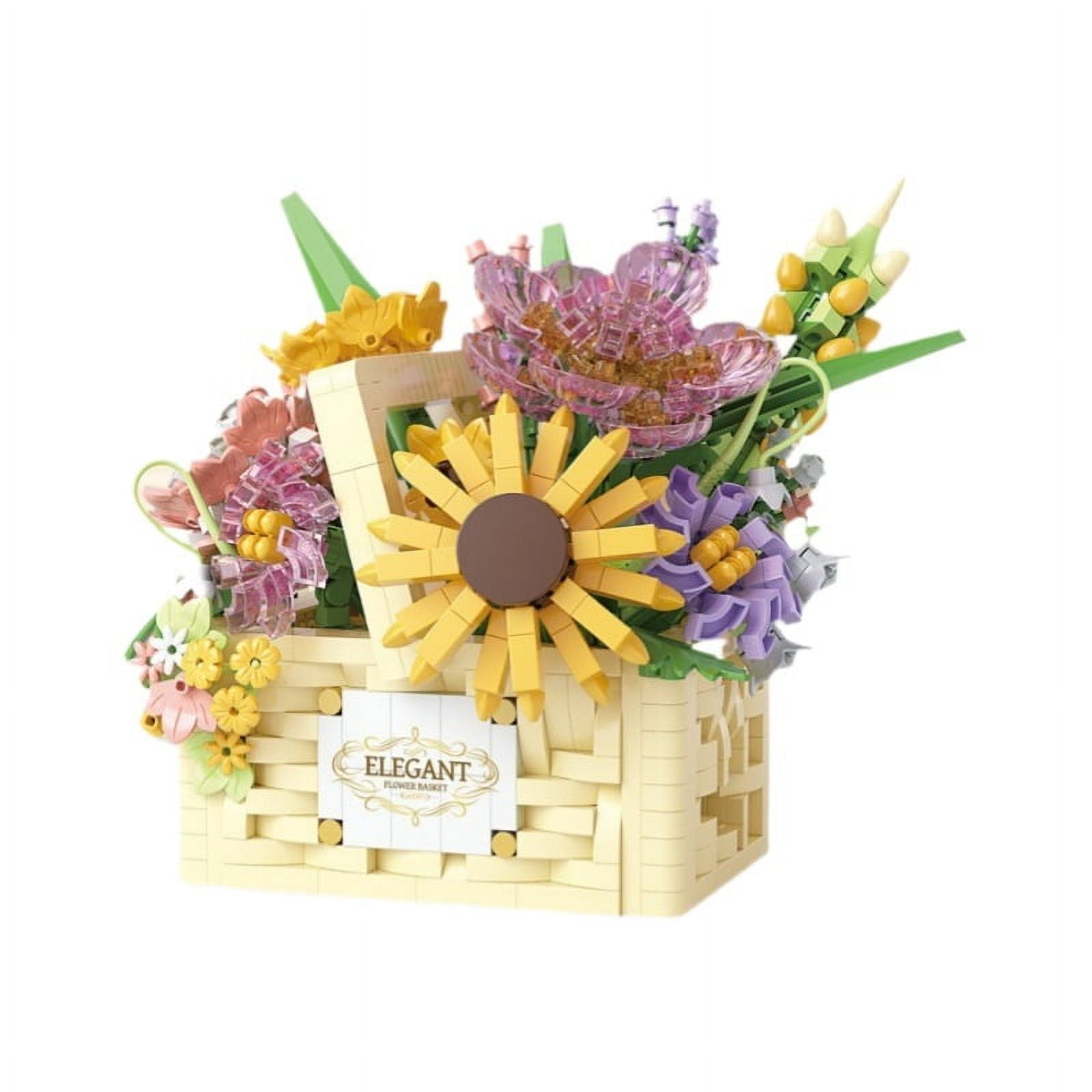 Honchoes Flowers Building Set with Basket LED Botanical for Adults Not ...