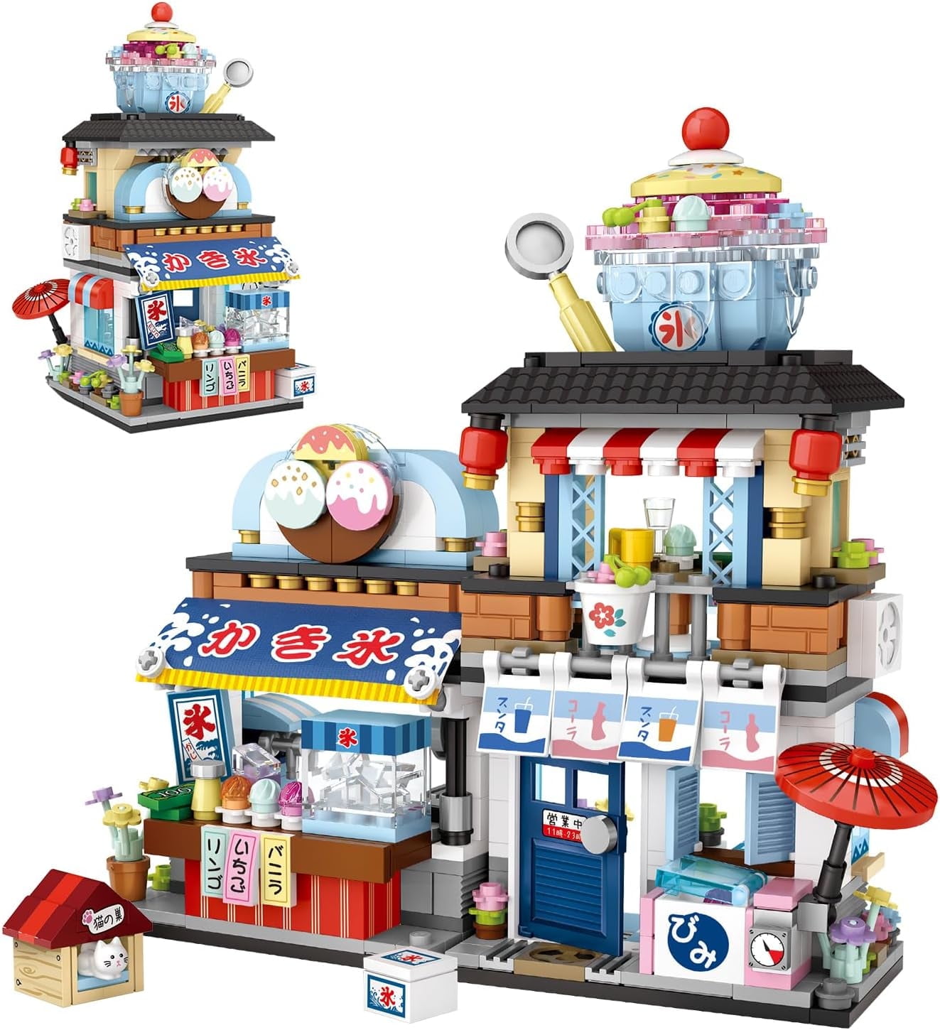 Honchoes Ice Drink Shop Building Set Street View Architecture for Kids ...