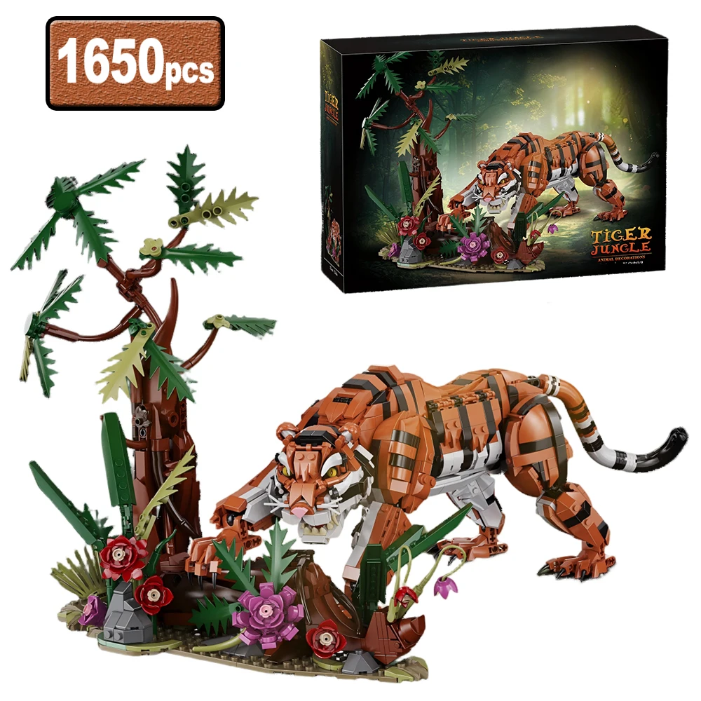 Honchoes Jungle Tiger Building Set Compatible with Lego Animal Home ...
