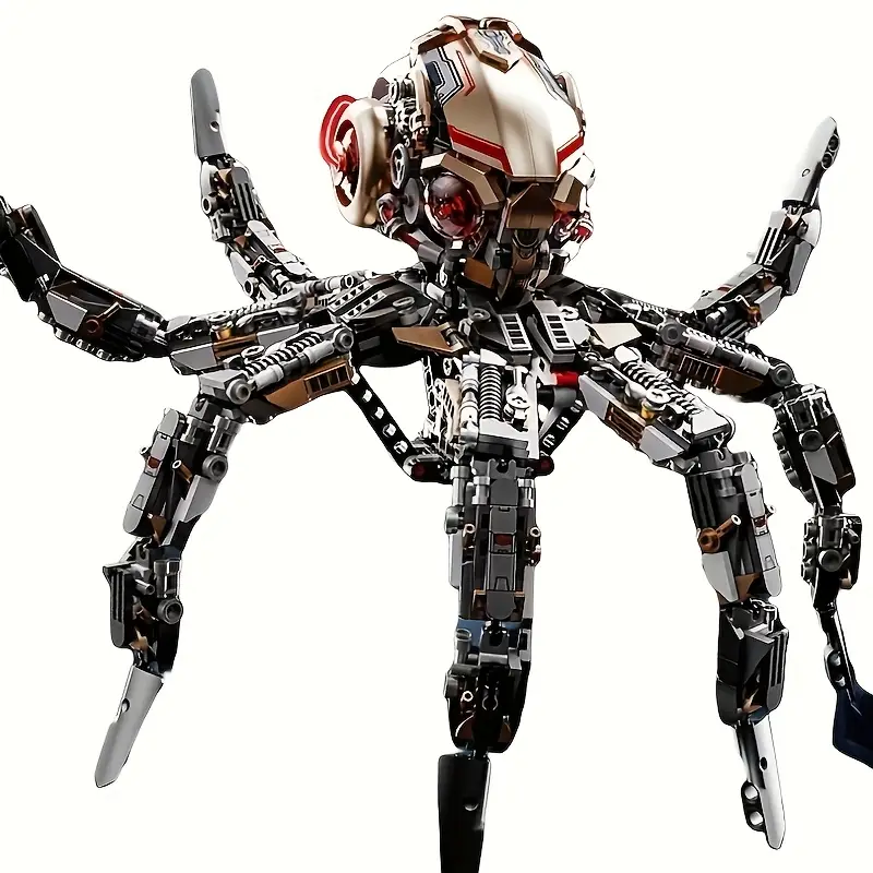 Honchoes Mechanical Octopus Building Block Set with Light Compatible ...