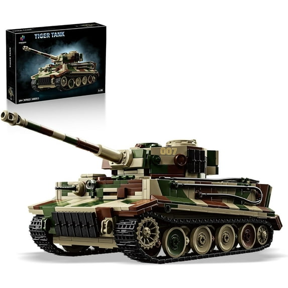 Honchoes Military Tiger Tank Building Set Compatible with Lego WW2 Army ...