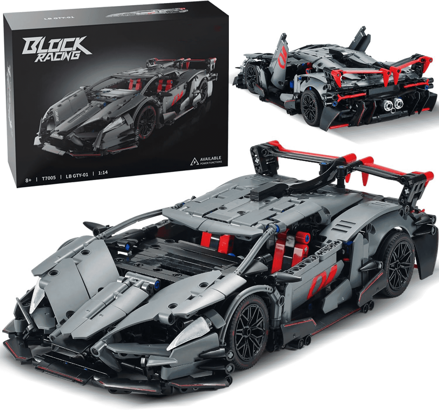 Honchoes Sports Racing Car Building Set Compatible with Lego Car Model ...