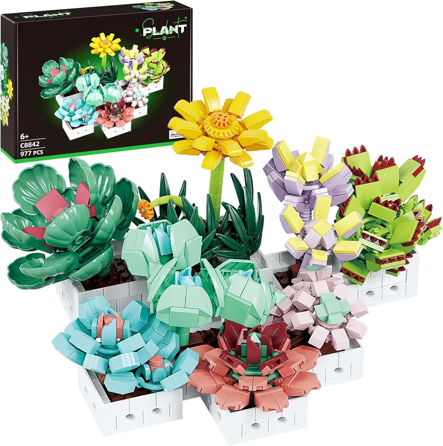 Honchoes Succulent Flowers Building Sets Botanical Collection ...