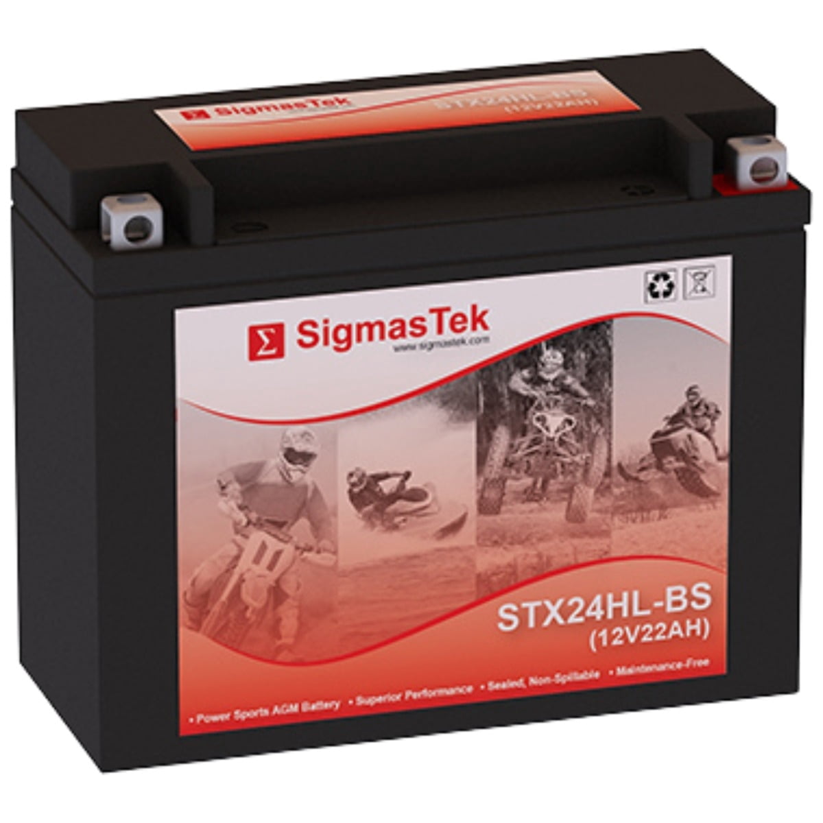 Honda 1200CC Gold Wing GL1200, 1984-1987 Battery Replacement STX24HL-BS ...