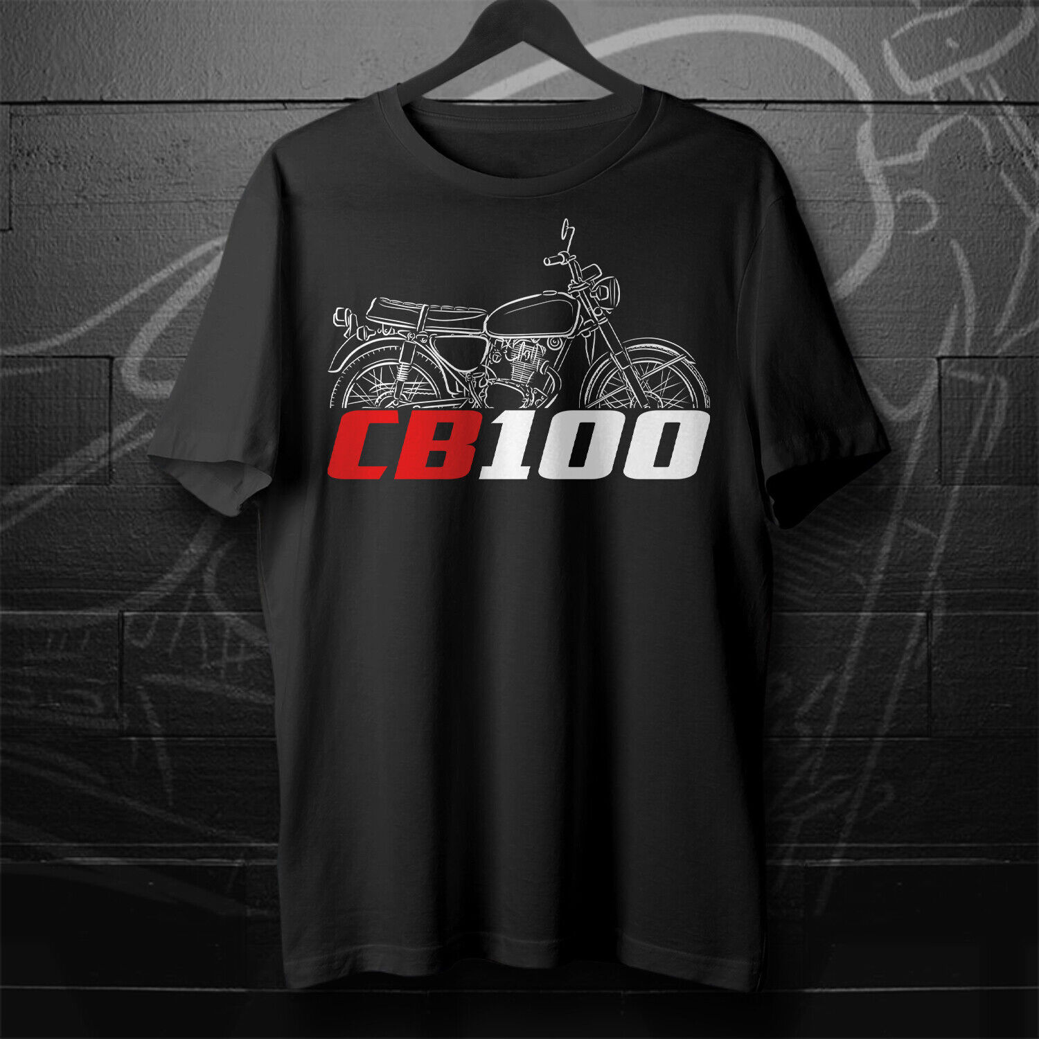 Honda CB100 & CB100N-A & CB100SS 1970-1986 - Motorcycle T-Shirt for Riders - Walmart.com