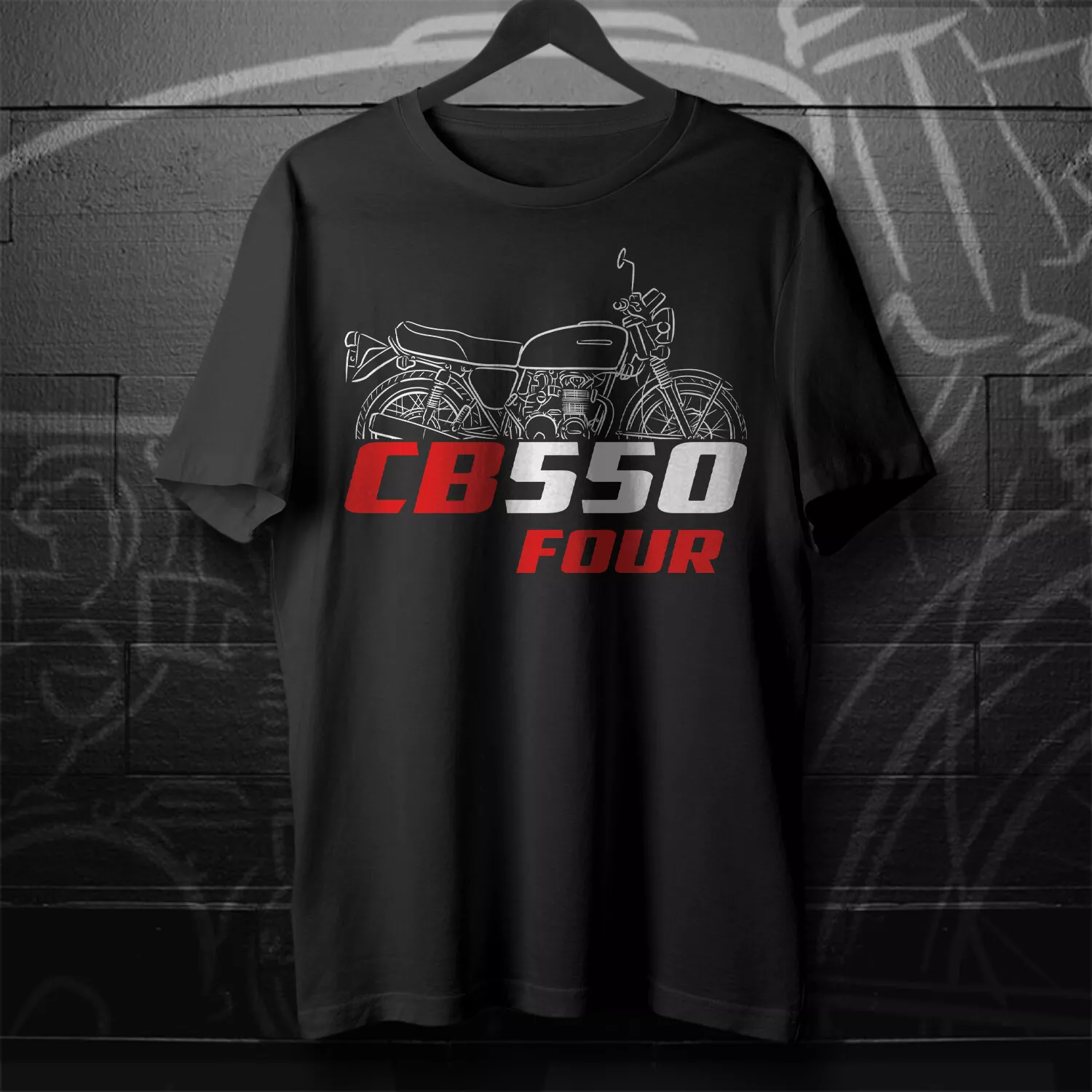 Honda CB550 - Motorcycle T-Shirt for Riders - Walmart.com