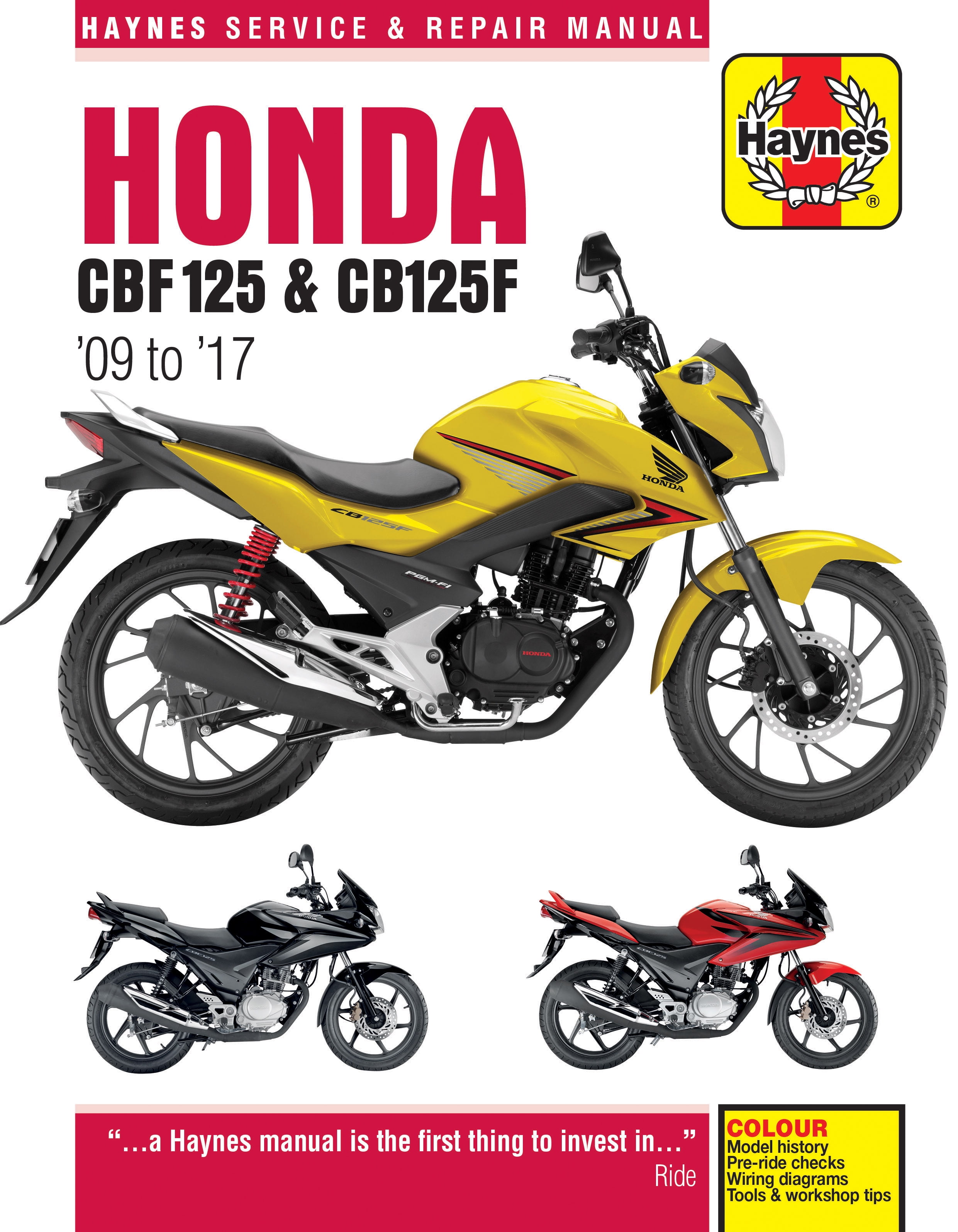 Honda CBF125 (09-17) Haynes Repair Manual ^ - Walmart.com