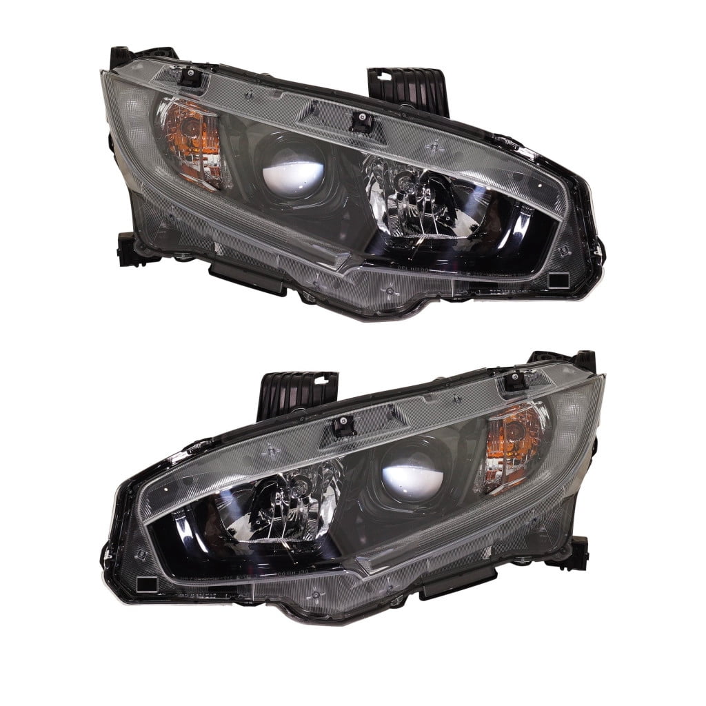 For Honda Civic 2018 Headlight Assembly Driver And Passenger Side ...