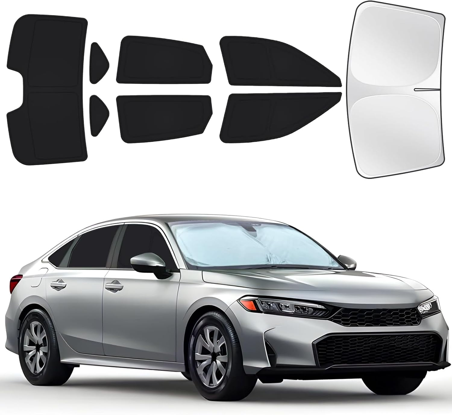 for Honda Civic 2022-2025 Car Window Shades, 8pcs Privacy Sun Shade Set ...